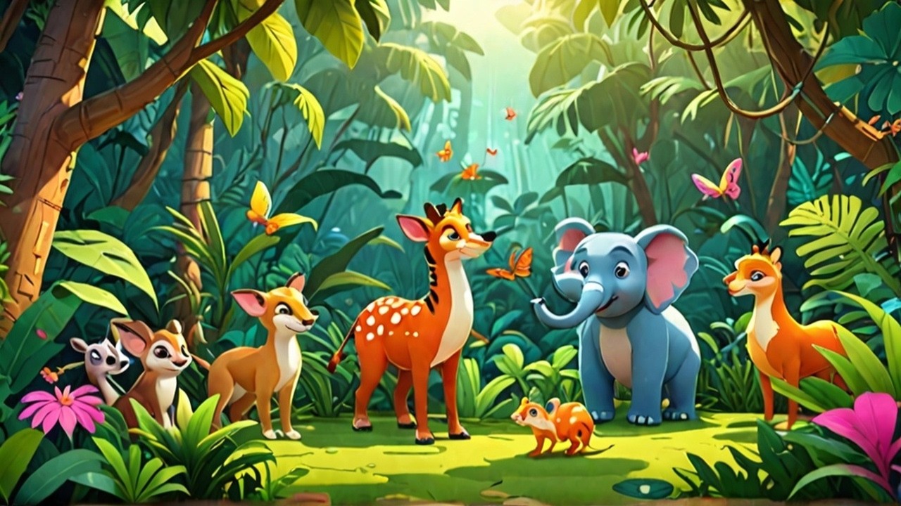 "Adorable Cartoons' Jungle Adventure with Friends! 🐻🌿" - YouTube
