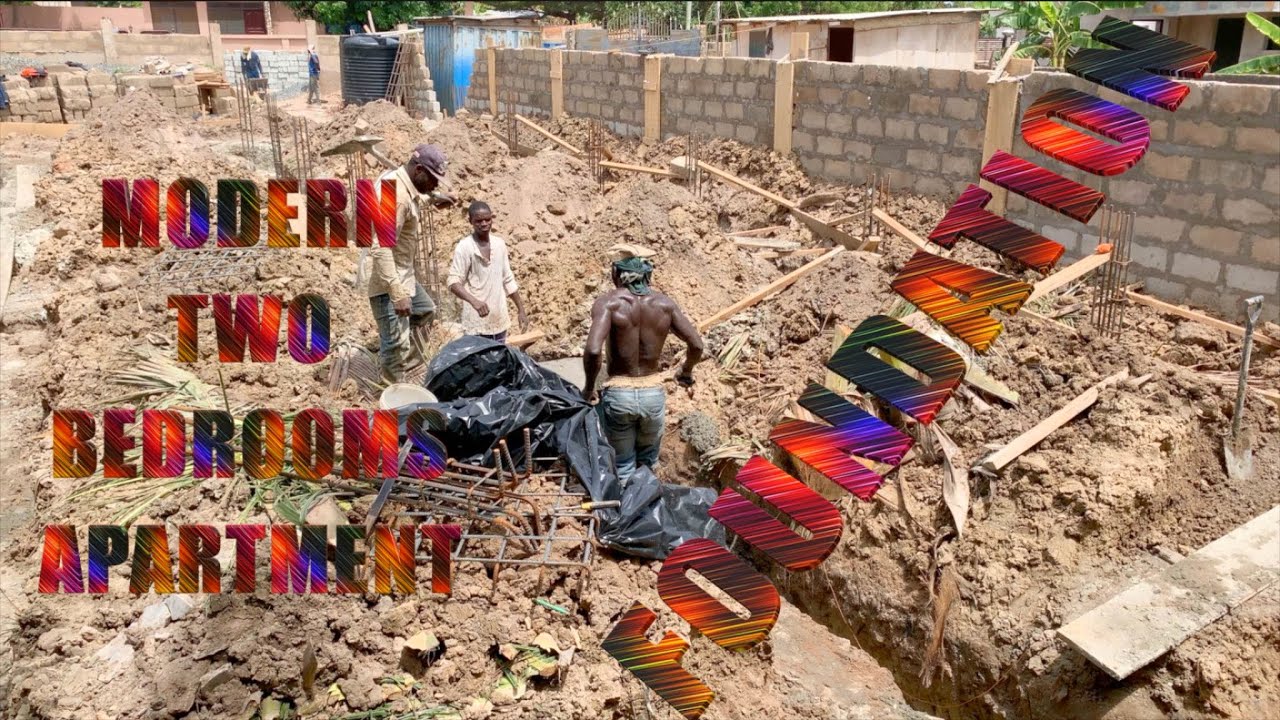 BUILDING IN GHANA/ MODERN TWO BEDROOMS/FOUNDATION - YouTube