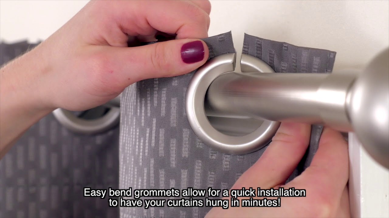 Zenna Home Easy Hang Grommet Window Curtain - YouTube