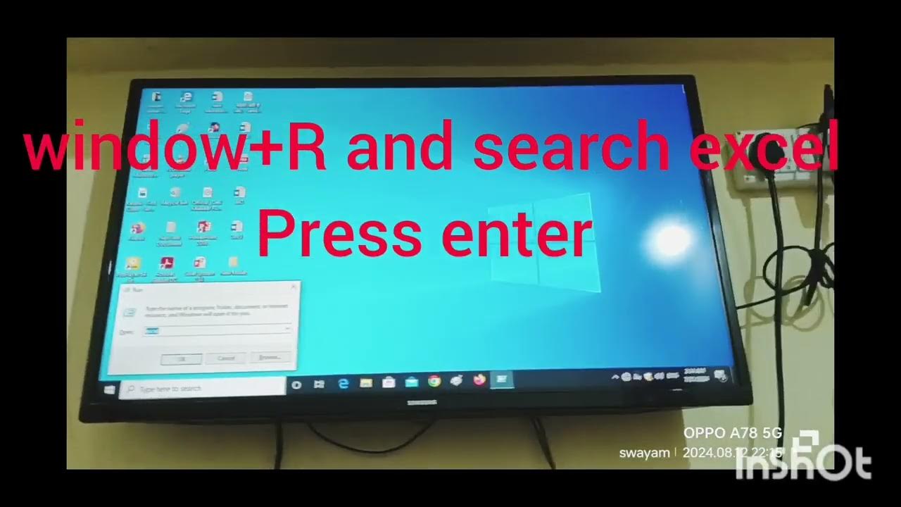 how to open ms excel with shortcut - YouTube