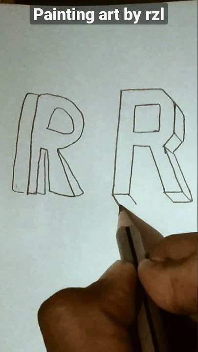 how to draw a letter R in 3d form #shorts #R - YouTube