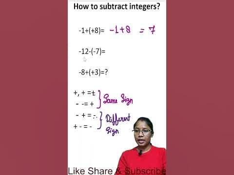 How to subtract Integers? - YouTube