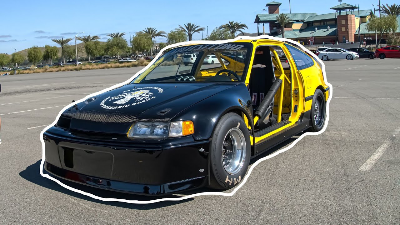 Drag Honda CRX & Stanced Hondas at 2024 The Honda Meet! - YouTube
