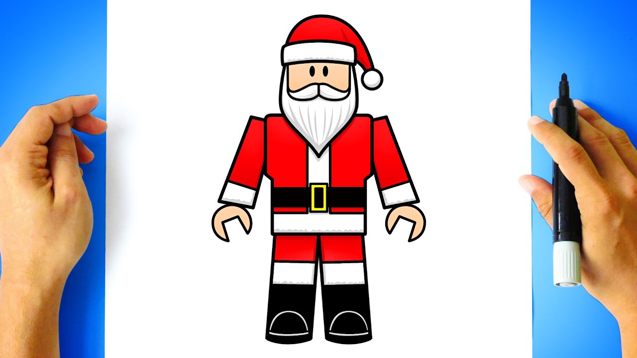 Como DESENHAR o PAPAI NOEL do ROBLOX - Cómo DIBUJAR a PAPA NOEL de ...