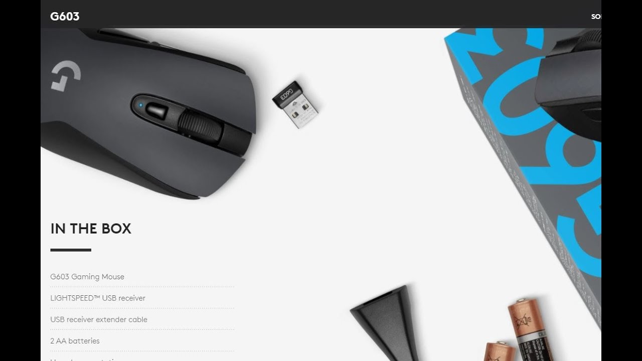 Unboxing Review - Logitech G603 LIGHTSPEED Hero Wireless Mouse Unbox ...