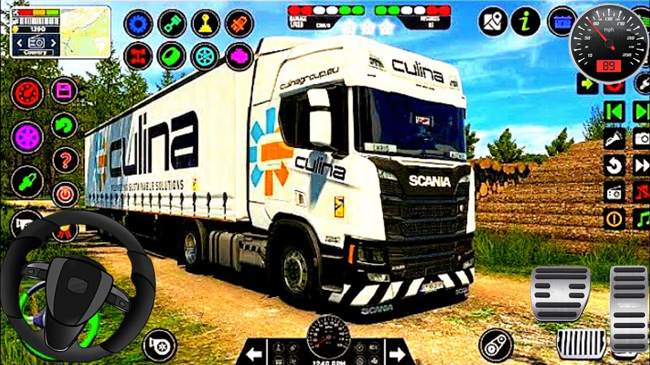 3D loader transporter truck driving simulator game - truck loading off ...