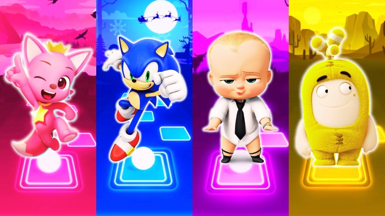 Pinkfong - Sonic Prime - The Boss Baby - Oddbods - Tiles Hop EDM Rush ...