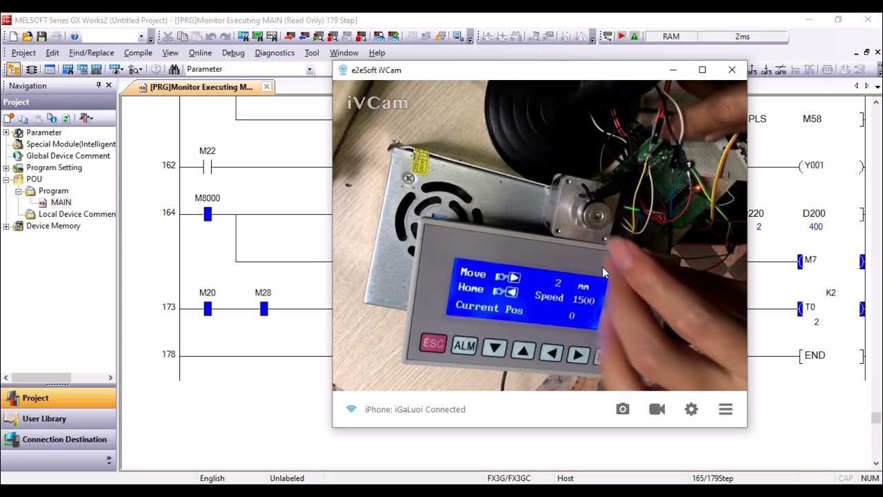 FX3G-24MR và Fx3u-1PG điều khiển động cơ bước stepping motor - P3 - YouTube
