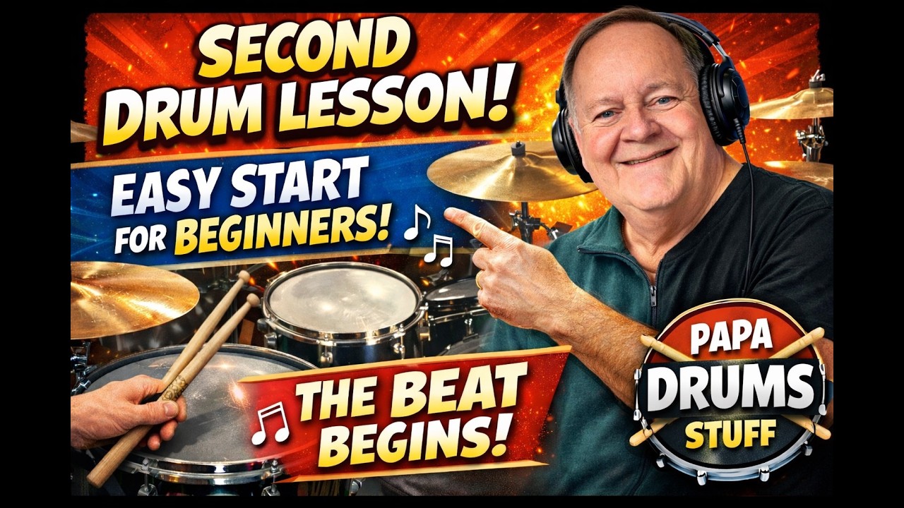 Second Drum Lesson: Easy Start for Beginners | The Beat Begins! - YouTube