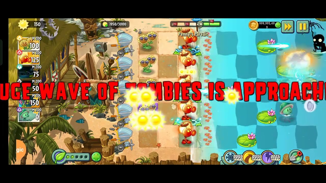 PvZ2 Penny's Pursuits Battle Ground I Piñata Party - YouTube