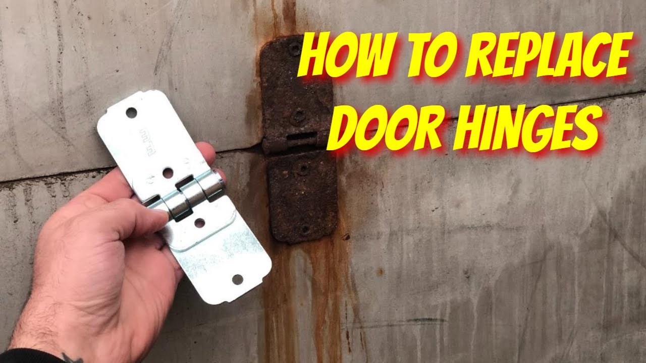 HOW to REPLACE Box Truck Door HINGES Remove RIVETS - YouTube