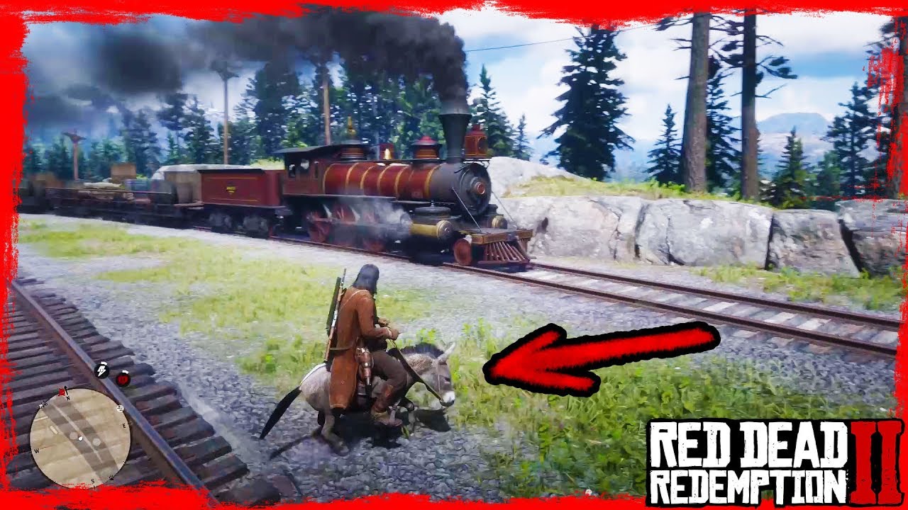 RDR2 Train Robbery with a Donkey Gameplay 🤠🤠🤠 - YouTube