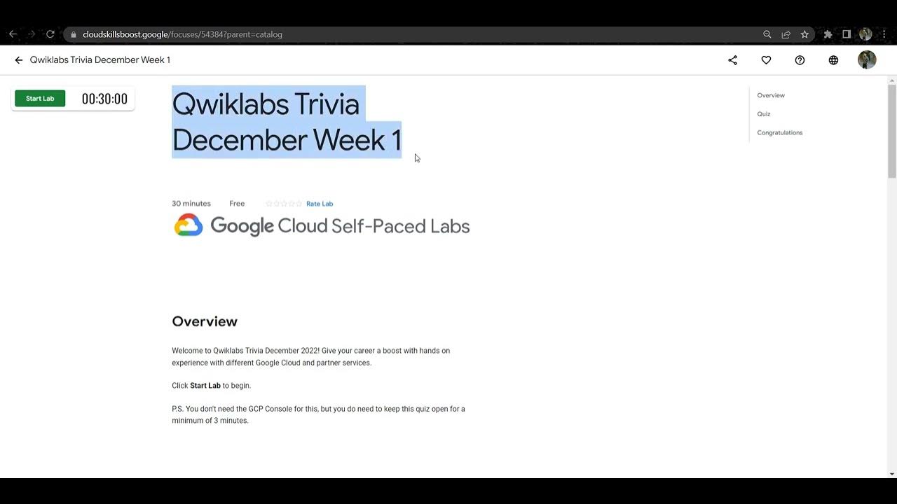 Qwiklabs Trivia December 2022 Week 1 solution || #qwiklabs || #Trivia - YouTube