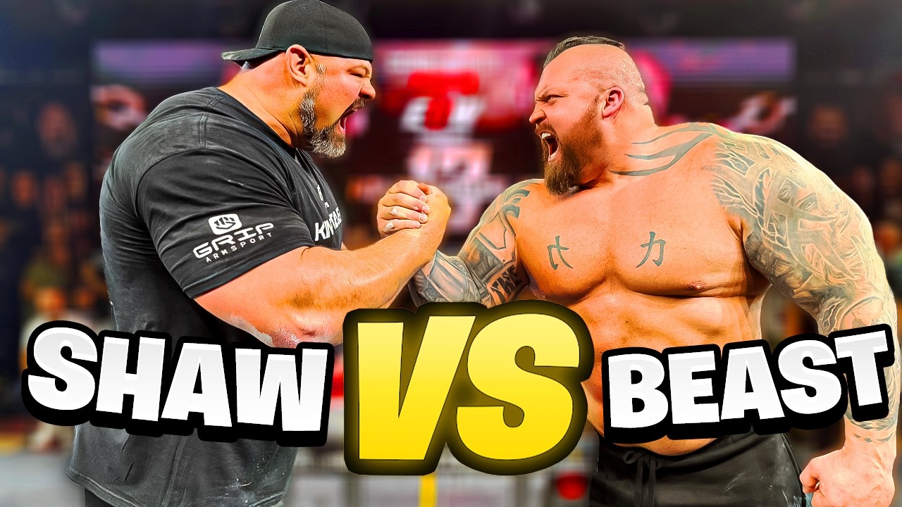 Eddie Hall vs Brian Shaw | FULL Arm Wrestling Match ft. DEVON LARRATT ...
