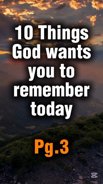 10 Things God wants you to remember today #shorts #motivation #God ...