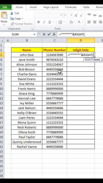 excel mai number se 5digt ko hide karna sikhe as an tarike se #shorts #shortvideo #shortsfeed # ...