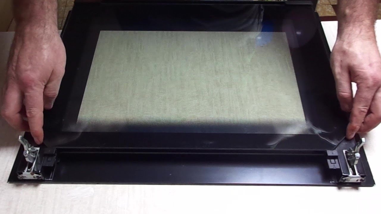 How to disassembly and clean front glass of electric oven - YouTube