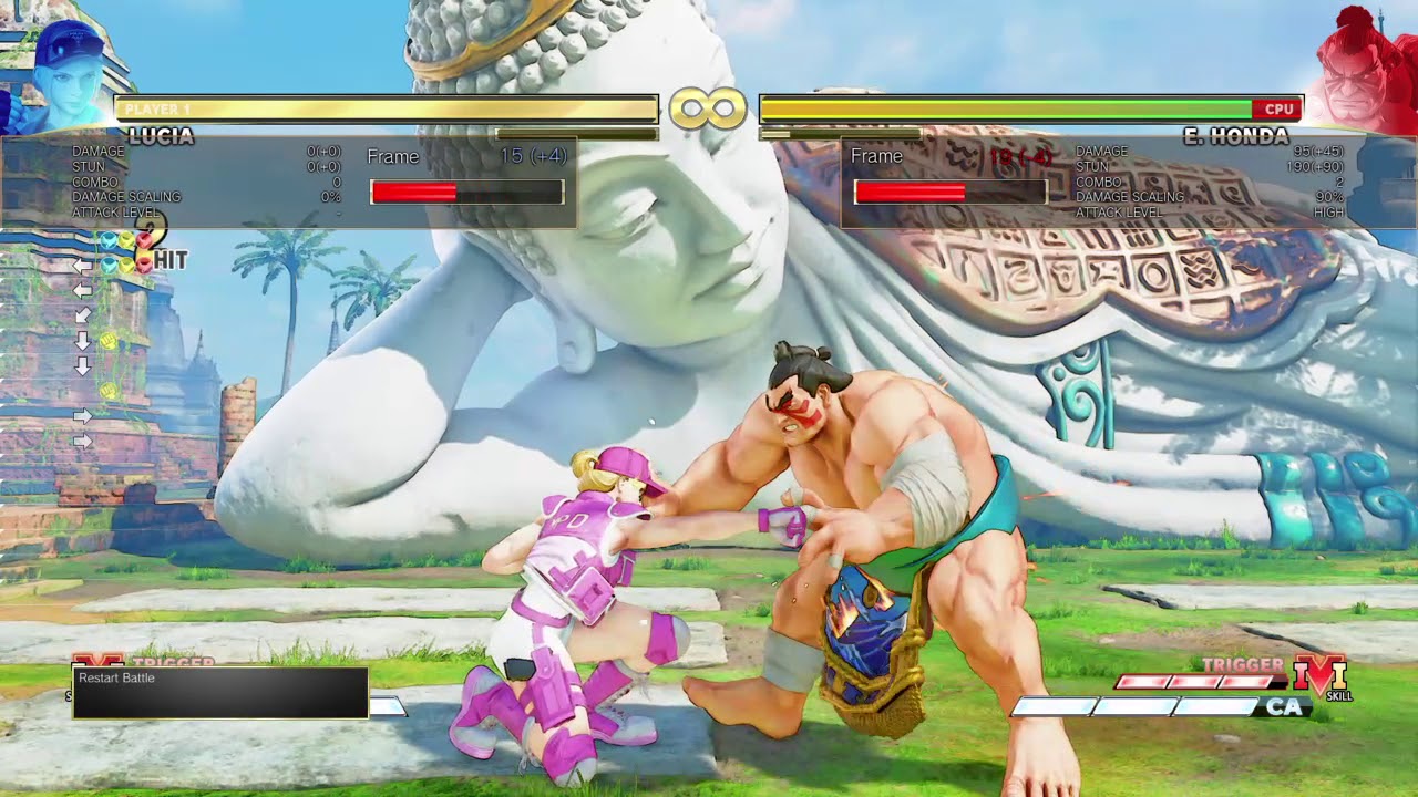 STREET FIGHTER V Lucia Oicho Throw Wakeup Options - YouTube