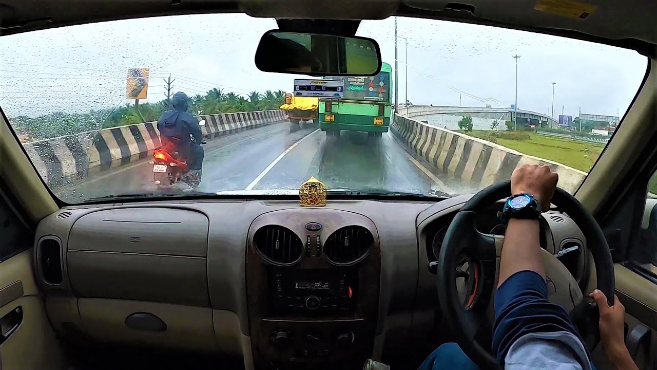Part 6 | Scorpio driving status | Scorpio Drive in Rain | Shot on Gopro ...