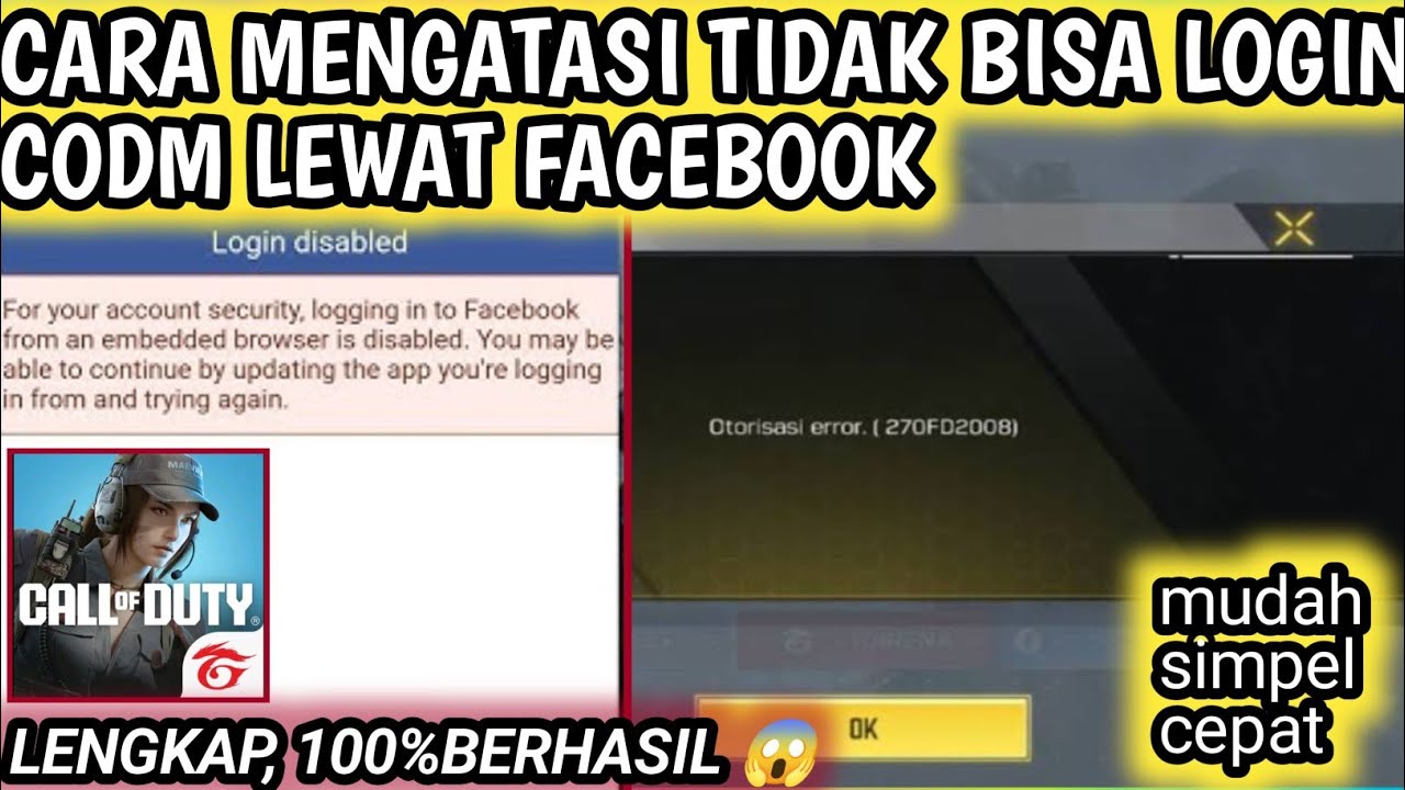 Cara Menghilangkan Tidak Bisa Login CODM Lewat Facebook || Tidak Bisa ...