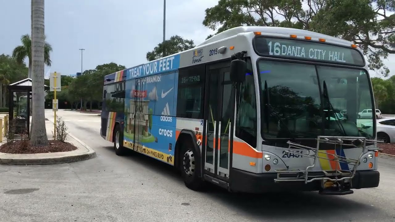 Broward County Transit 16 Departure, Pembroke Lakes Mall, 2020 Gillig ...
