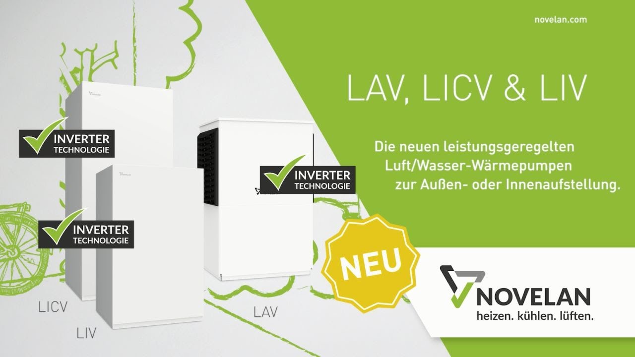 NOVELAN - Die Luft/Wasser-Wärmepumpen LICV, LIV, LAV - YouTube