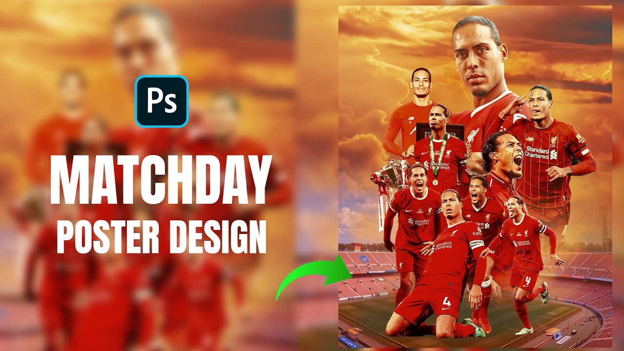 photoshop tutorial virgil van dijk liverpool - YouTube