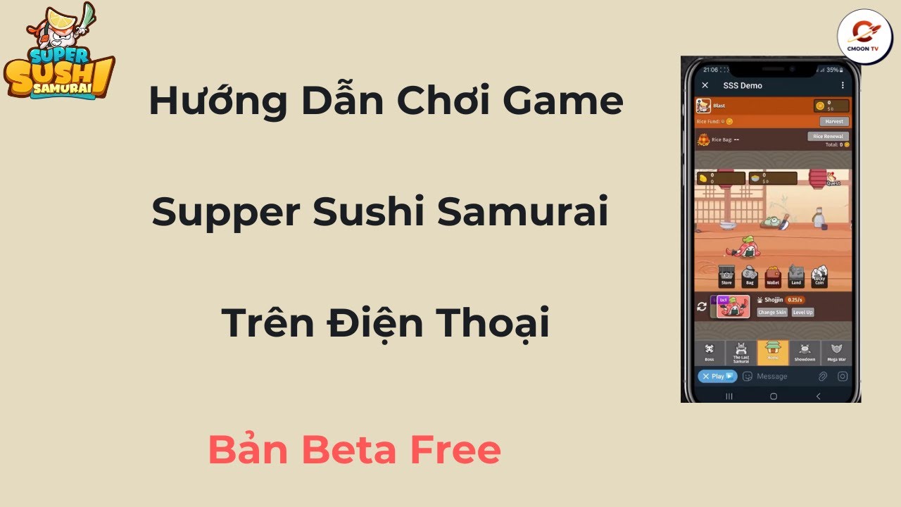 Hướng Dẫn Chơi Game SSS (Super Sushi Samurai) Kiếm Tiền Miễn Phí Trên Điện Thoại - YouTube