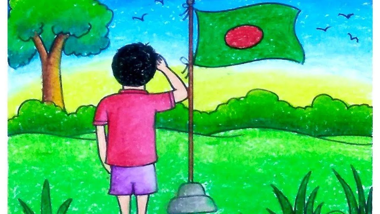 How to draw Scenery of Liberation War//step by step very easy draw art ...