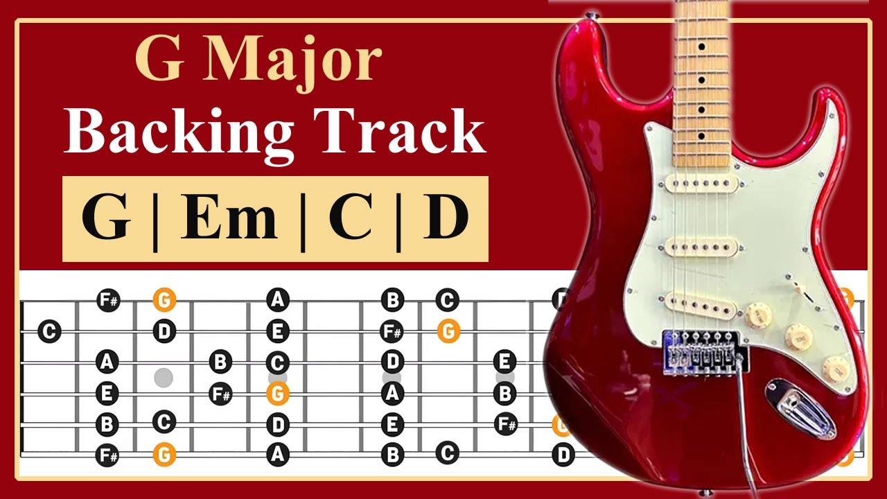 G Major Guitar Backing Track | 80 Bpm - YouTube