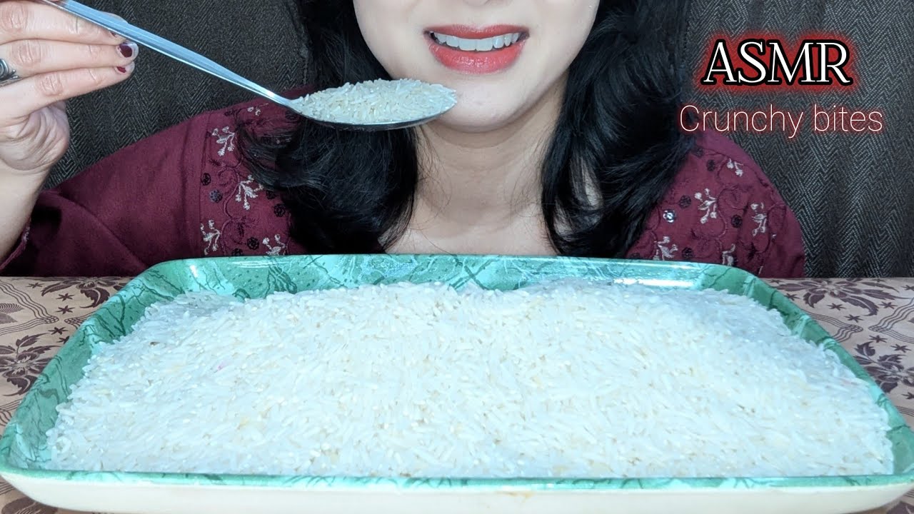 ASMR LOCAL RAW RICE EATING || CRUNCHY SOUNDS - YouTube