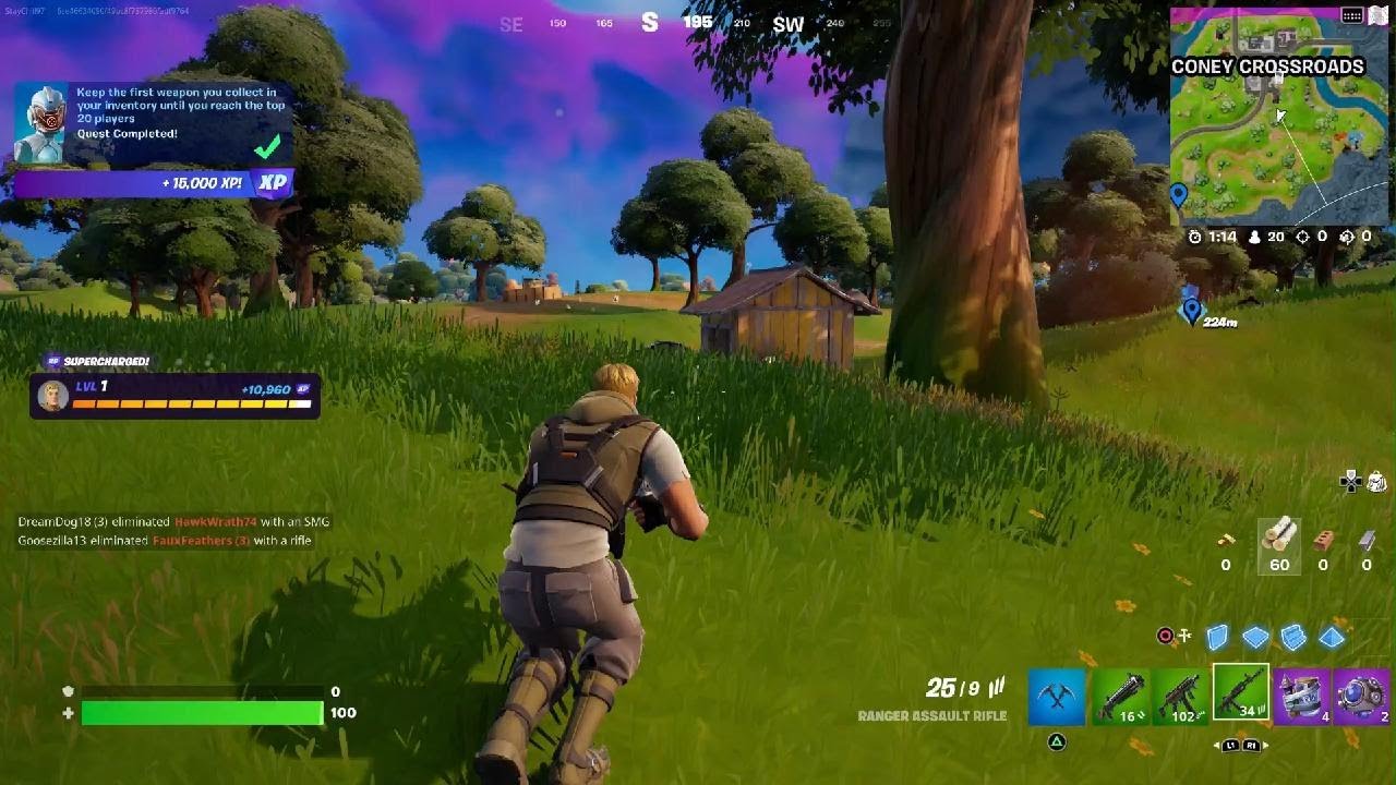 First Fortnite Game - YouTube