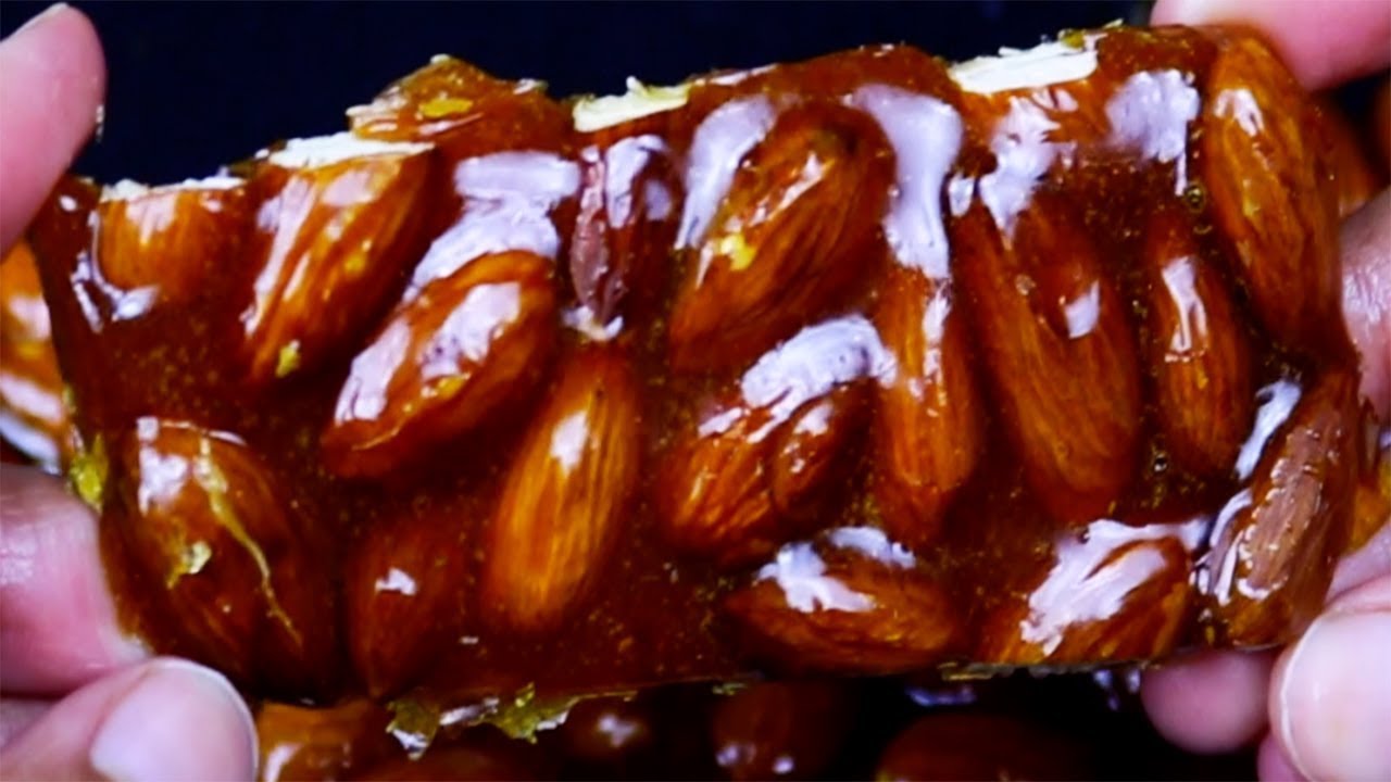 Almond Chikki Recipe - Badam or Sugar ki Chikki - Homemade Chikki ...
