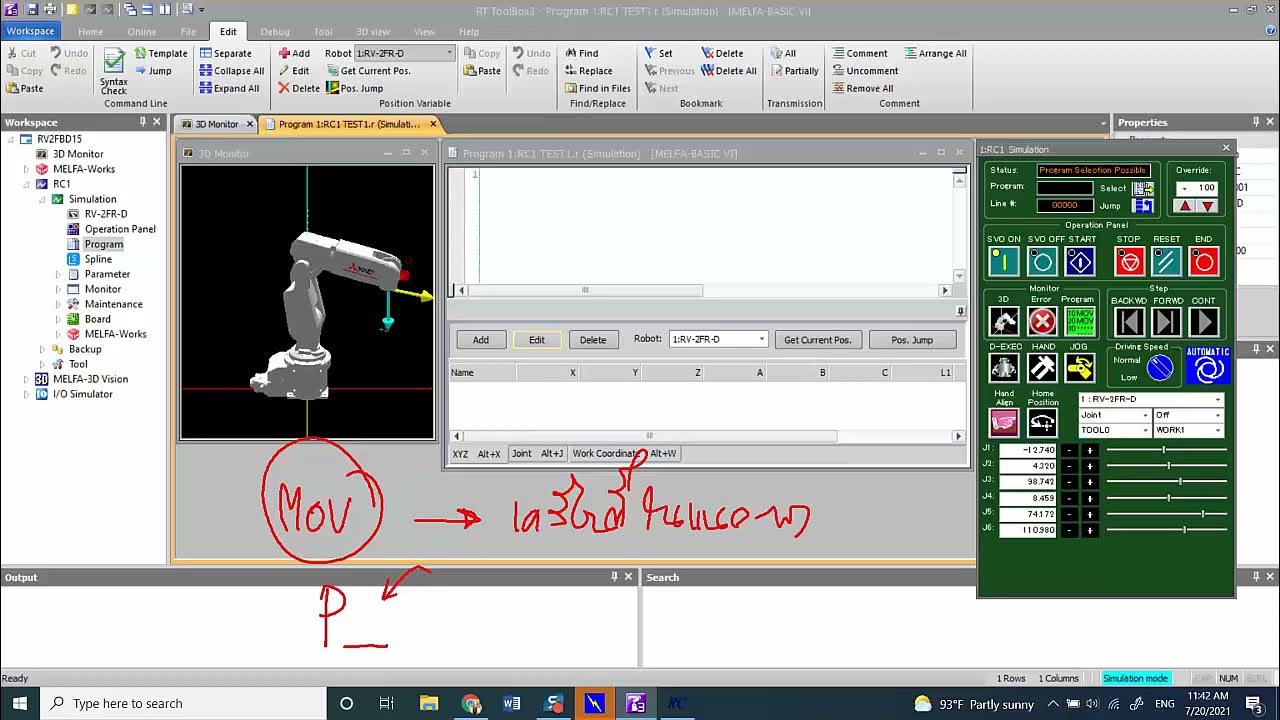 ตอนที่ 61 ควบคุม Industrial Robot ด้วยโปรแกรม RT Toolbox3 Run Simulation - YouTube
