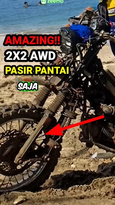 AMAZING MOTORCYCLE 2X2 AWD DI PASIR PANTAI melaju sangat mudah - YouTube