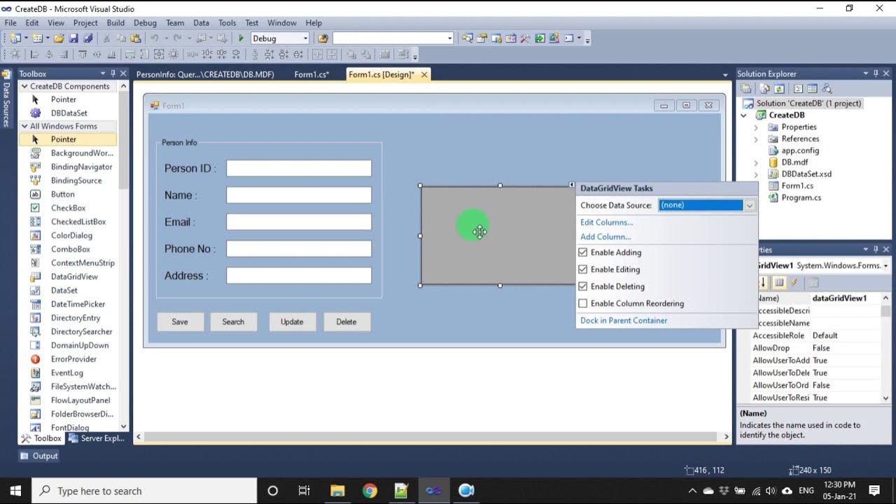Fill Load Datagridview From Database C Development Tutorial 14 Urdu Hindi Youtube