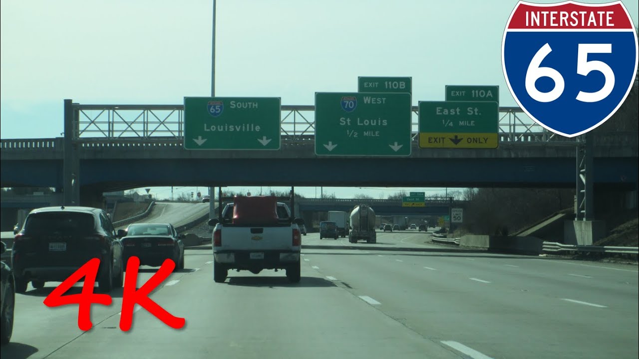 ⁴ᴷ Interstate 65 (Indianapolis, IN) southbound [4K VIDEO] - YouTube