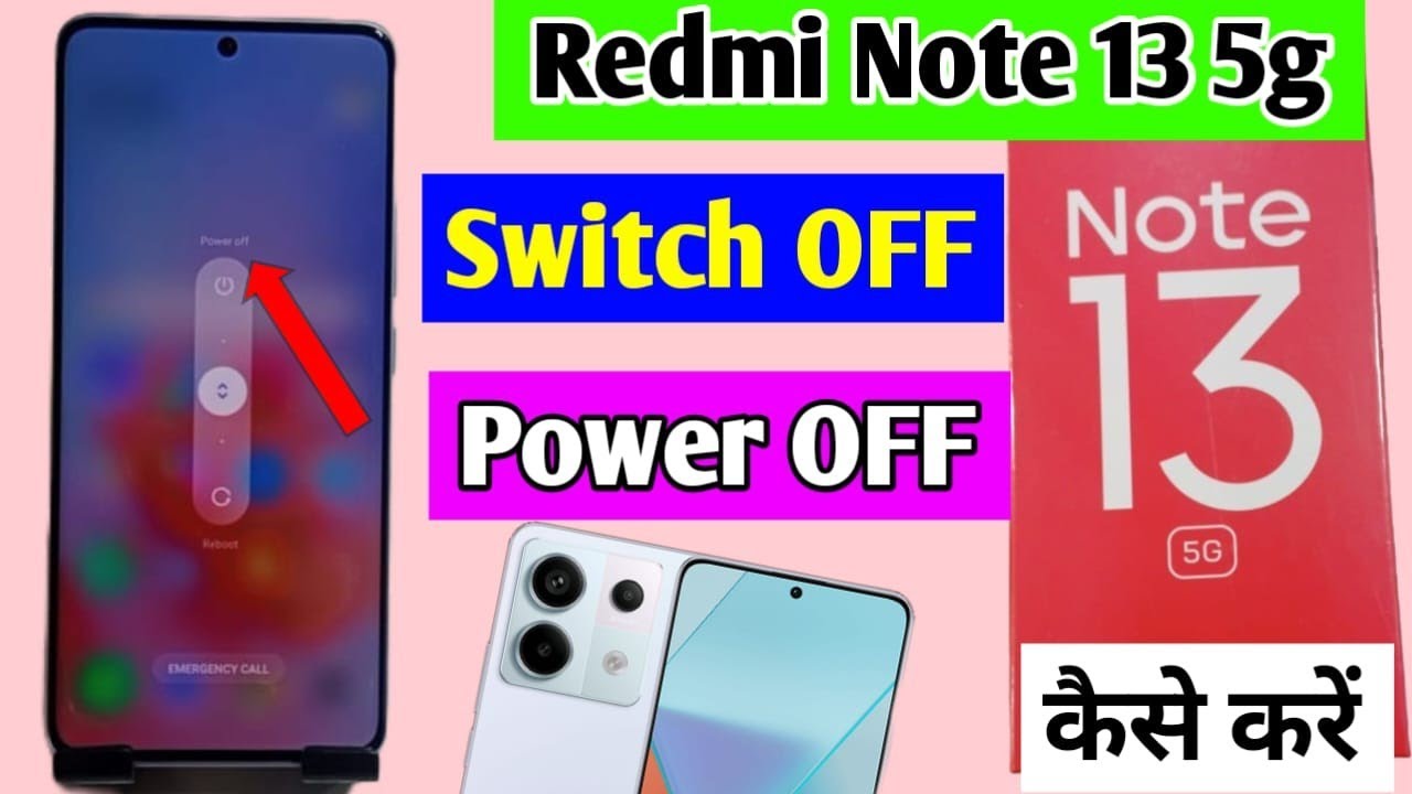 redmi note 13 5g switch off kaise kare | how to power of redmi note 13 5g - YouTube