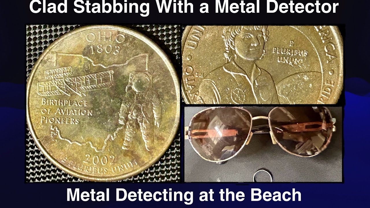 Clad Stabbing at the Beach with a Metal Detector - YouTube