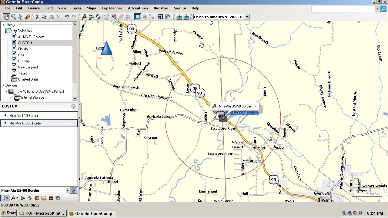 Custom map alert with proximity location distance tutorial, Garmin ...
