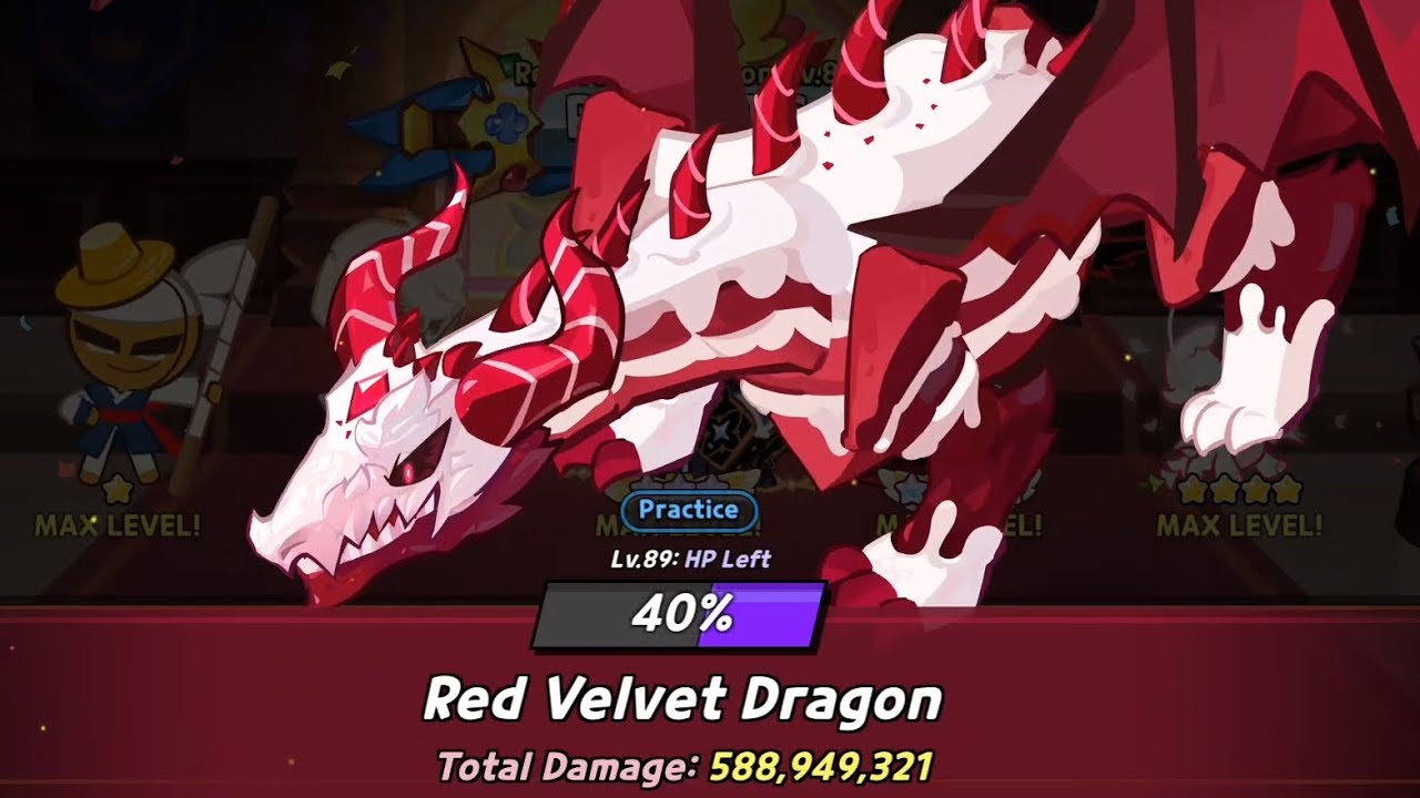 Cookie Run Kingdom: Red Velvet Dragon with Updated Rebel Team 500M ...