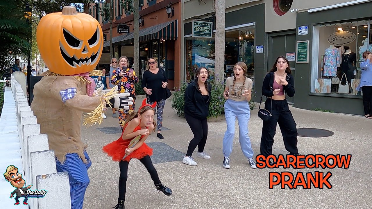 HALLOWEEN SCARES -- SCARY SCARECROW PRANK!! - YouTube
