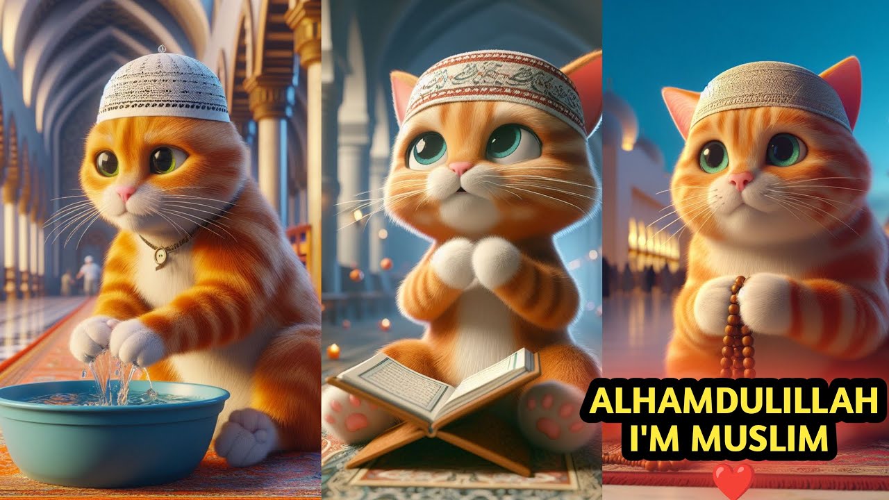 Alhamdulillah I'm Muslim ️ | Cute Cat In Ramadan 🌙 #cat #cutecat # ...