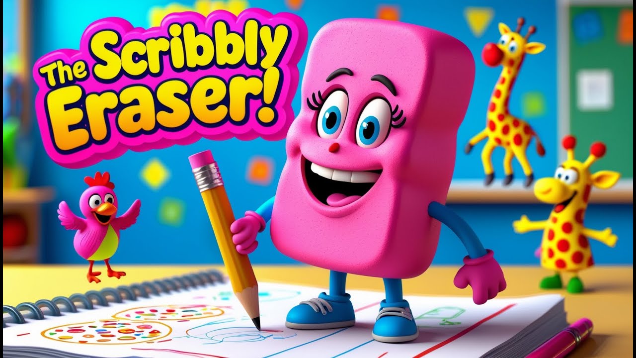 The Magic Pink Eraser | Funny Kids Poem & Silly School Rhyme - YouTube