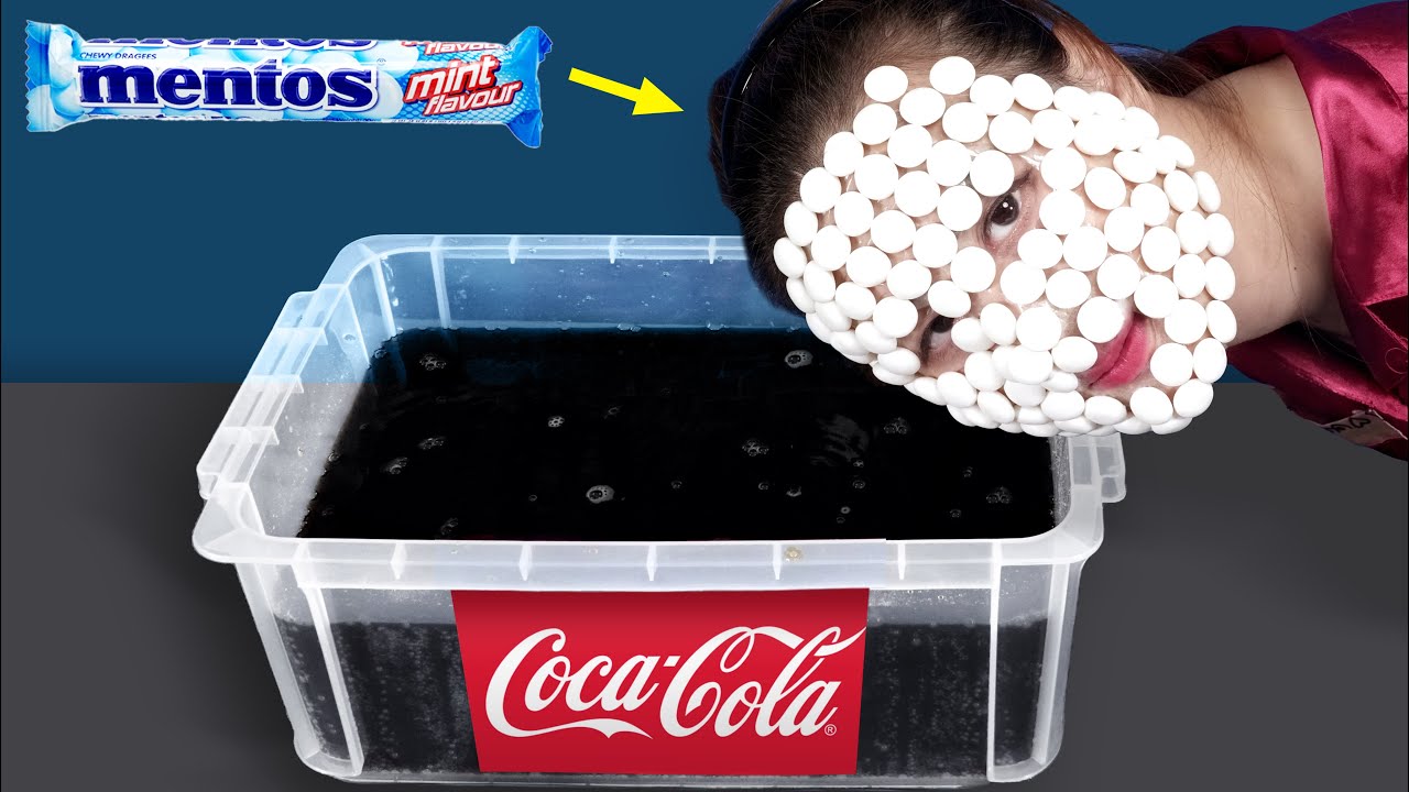 Experiment Mentos Face With Coca Cola - YouTube