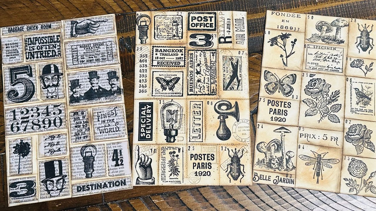 Craft With Me - Let’s Make Our Own Postage Stamp Sheet - YouTube