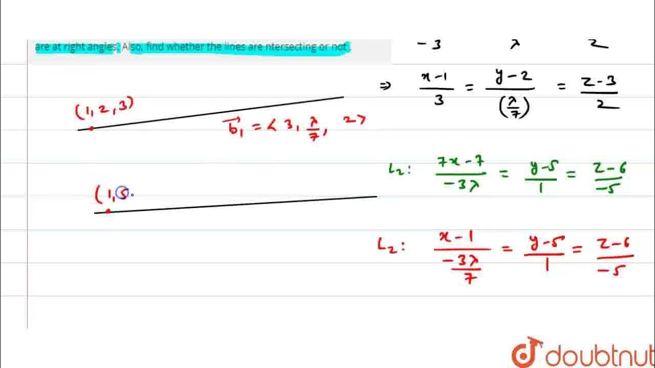 Find the value of \'lambda\' so the lines:(1-x)/(3) = (7y -14)/(lambda) = (z-3)/(2) and (7 - 7x ...