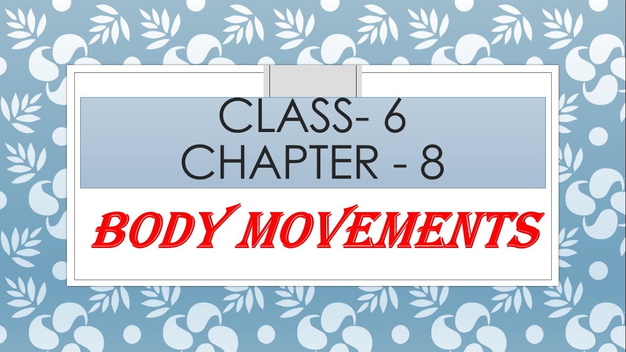 Chapter 8 class 6 body movements in English cbse science - YouTube