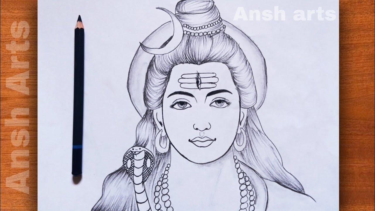 Sankar ji drawing| step by step | mahakal drawing | drawing Mahakal ...
