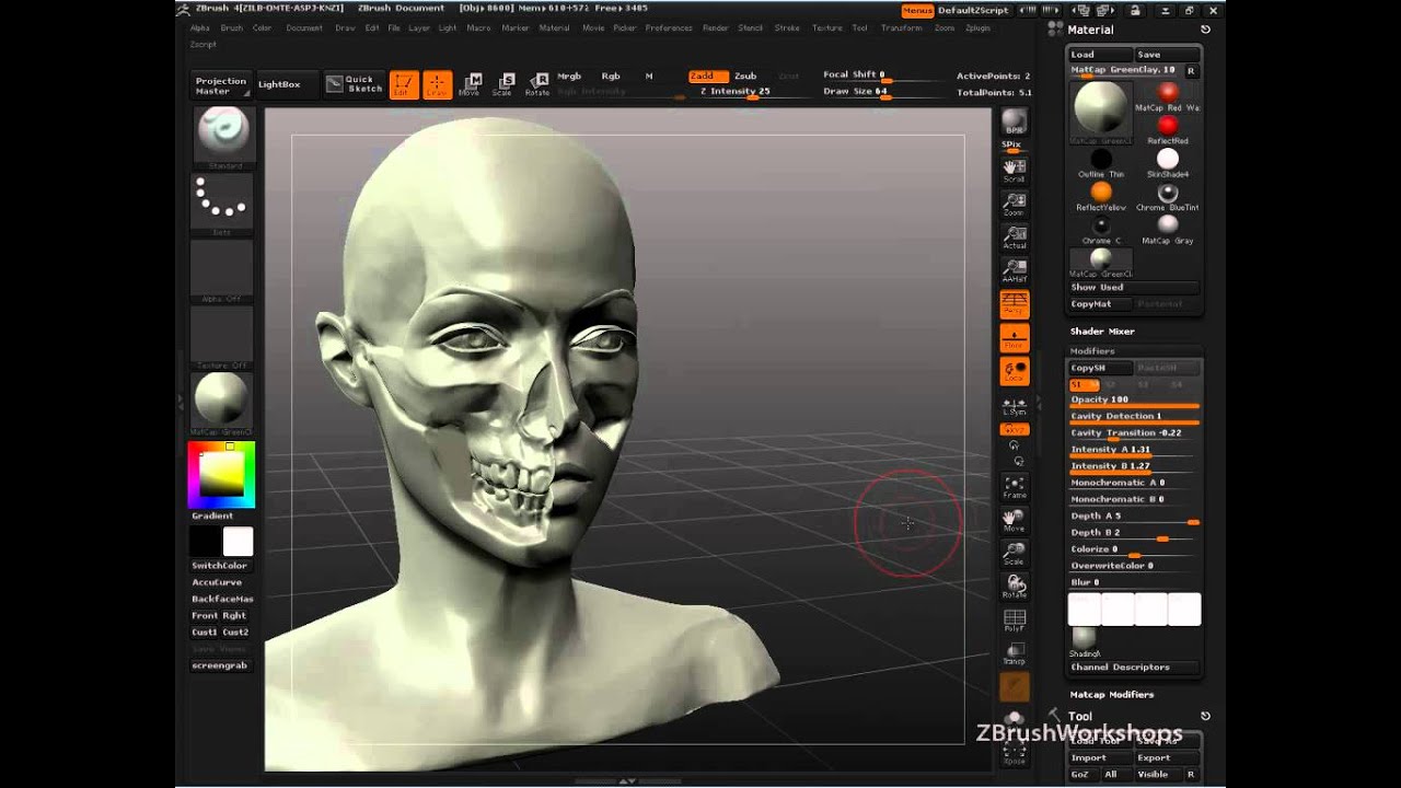 ZBrush Tip of the Week: Making a Better MatCap GreenClay - YouTube